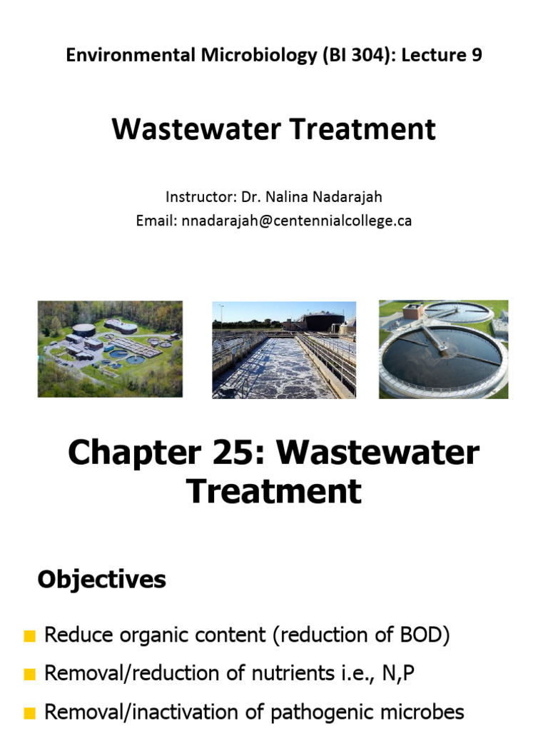 Lecture 9 - Wastewater Treatment | PDF