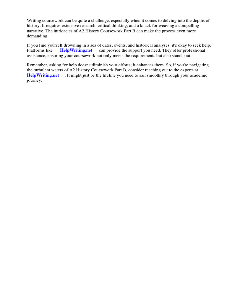 History A2 Coursework Part B | PDF | Gce Advanced Level (United Kingdom ...