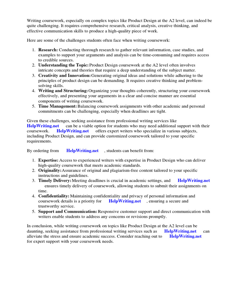 Product Design Coursework A2 | PDF | Thought | Expert