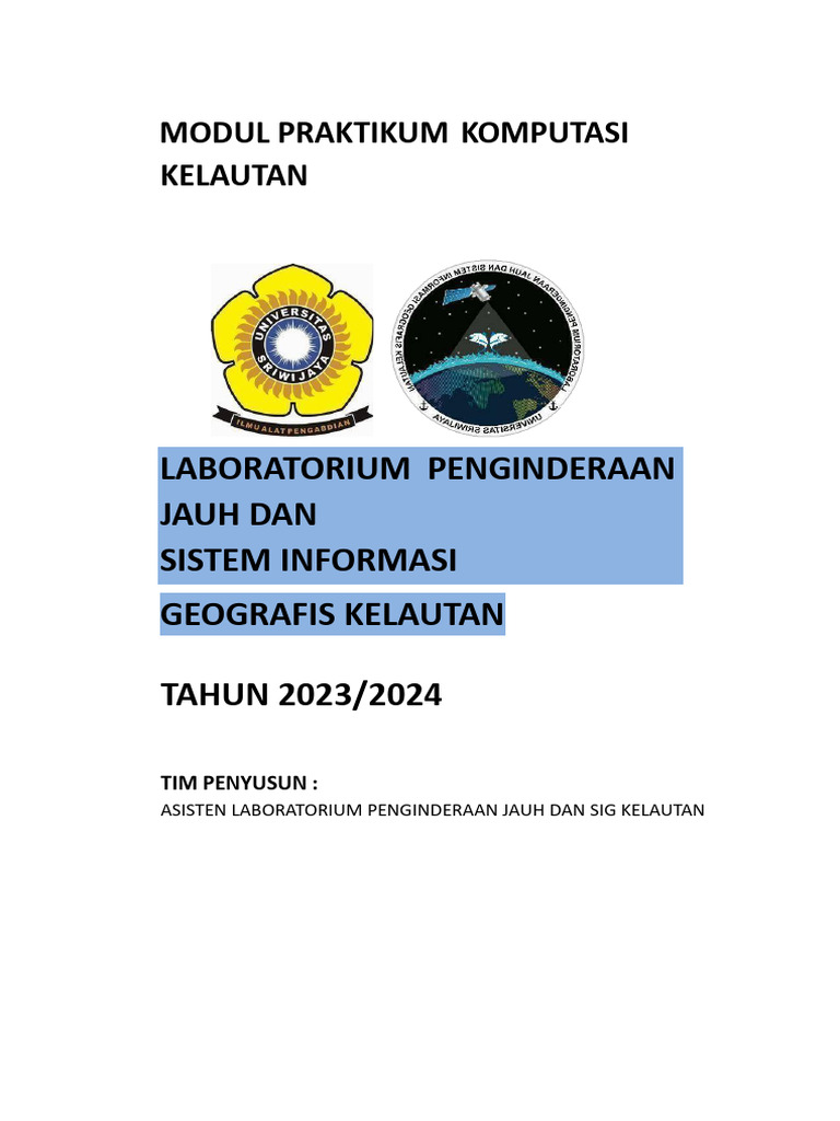 MODUL PRAKTIKUM KOMPUTASI KELAUTAN Terbaru | PDF | Metode & Bahan Ajar | Teknologi & Rekayasa