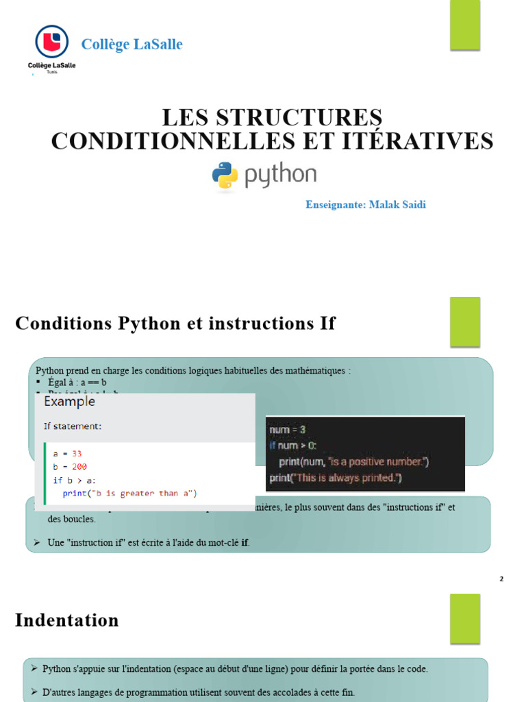 Les Structures Conditionnelles | PDF Les Structures Conditionnelles | PDF