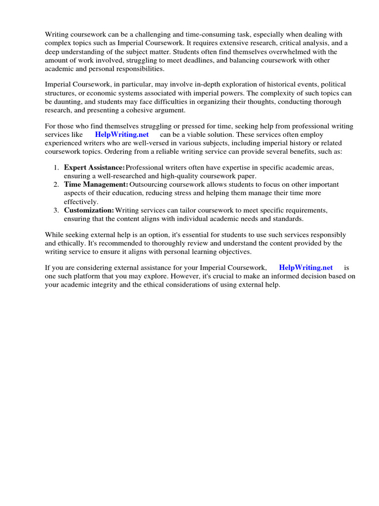 Imperial Coursework | PDF | Doctor Of Philosophy