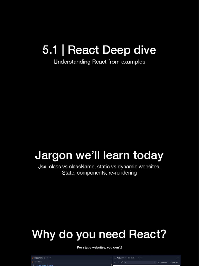5.1 - React Deep Dive: Understanding React From Examples | PDF | Document Object Model ...