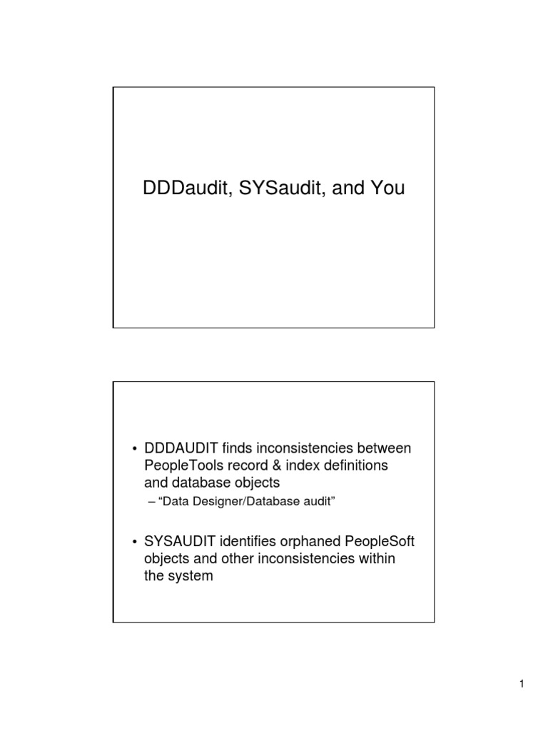 DDDaudit SYSDaudit | PDF | Databases | Sql