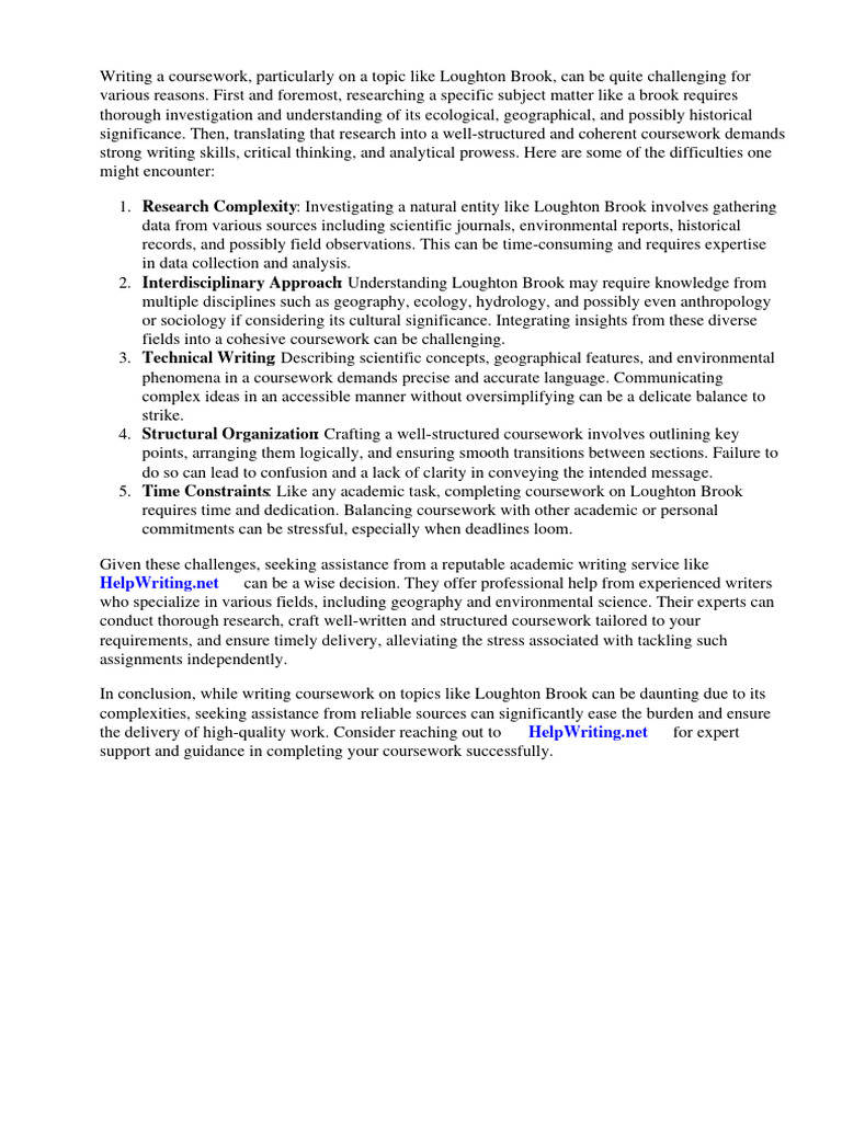 Loughton Brook Coursework | PDF | River | Geography