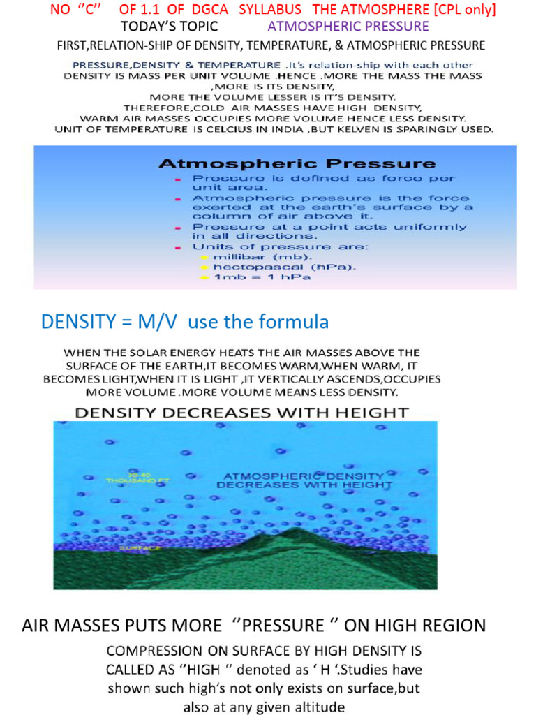 Atmospheric Pressure | PDF | Altimeter | Altitude