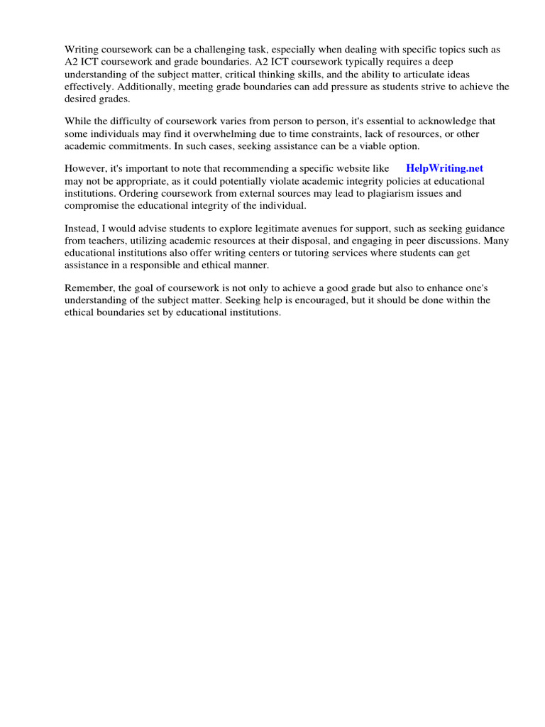 A2 Ict Coursework Grade Boundaries | PDF | Business | Finance & Money ...