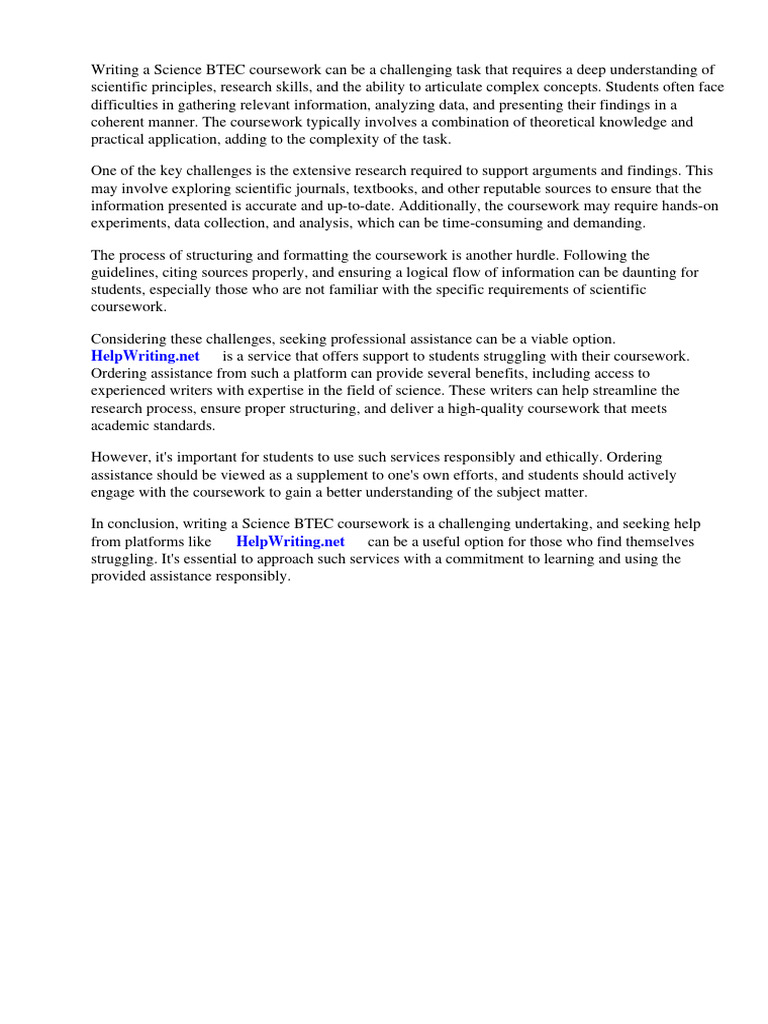 Science Btec Coursework | PDF | Science | Cognitive Science