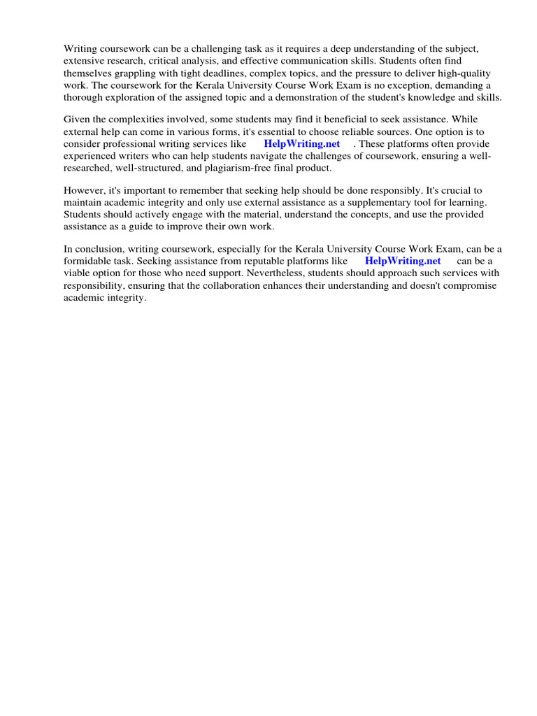 Kerala University Course Work Exam | PDF | Academic Degree | Bachelor ...