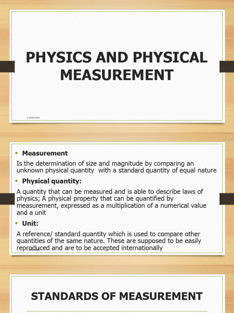 Understanding Physics Measurement Standards | PDF | Observational Error ...