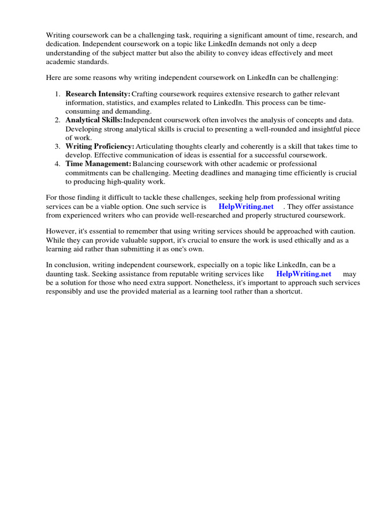 Independent Coursework Linkedin | PDF | Linked In | Recruitment