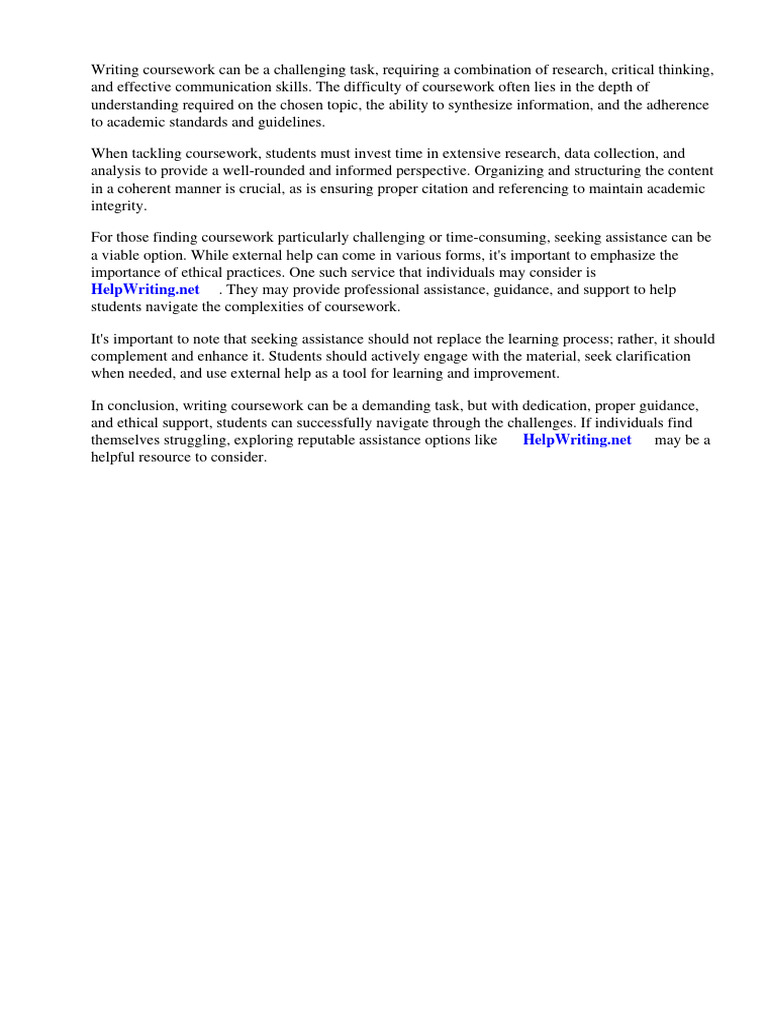 Mastering Coursework Writing Tips | PDF | Thesis | Experience