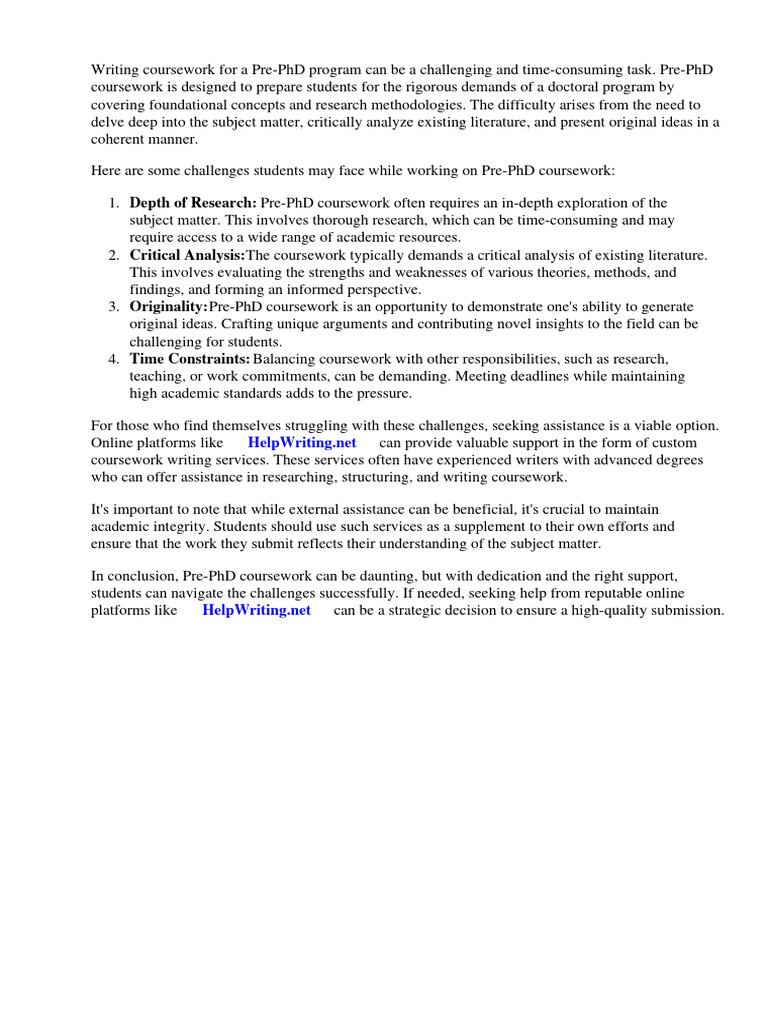 Pre PHD Course Work Syllabus | Download Free PDF | Chemical Bond ... Pre PHD Course Work Syllabus | Download Free PDF | Chemical Bond ...