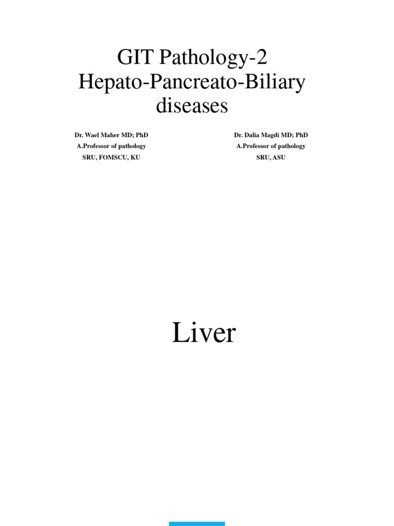 Hepato-Pancreato-Biliary Disease Overview | PDF | Hepatitis | Cirrhosis