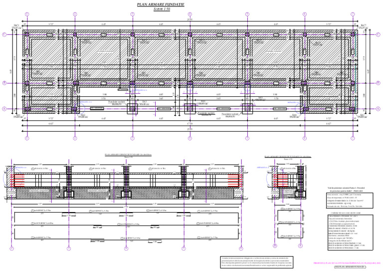 R02.Plan Armare Fundatii - 4 | PDF