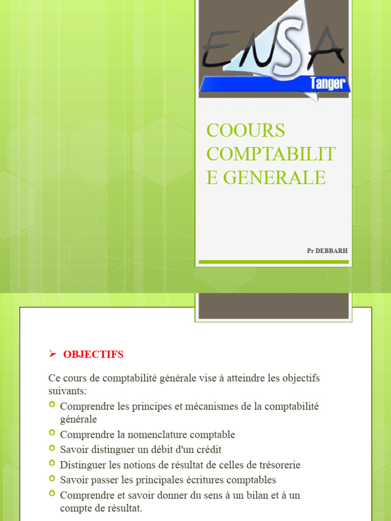 Cours Compta Ge Ensa 2022 | PDF