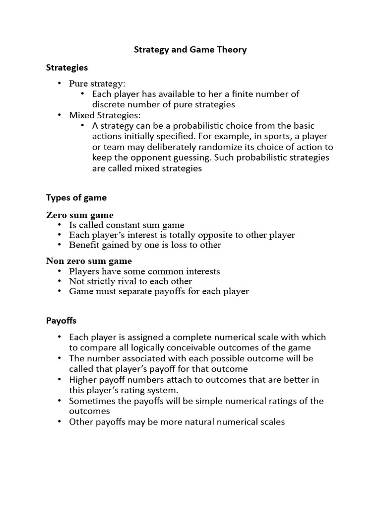 Strategy and Game Theory..21bec28 | PDF | Economic Theories | Economics ...