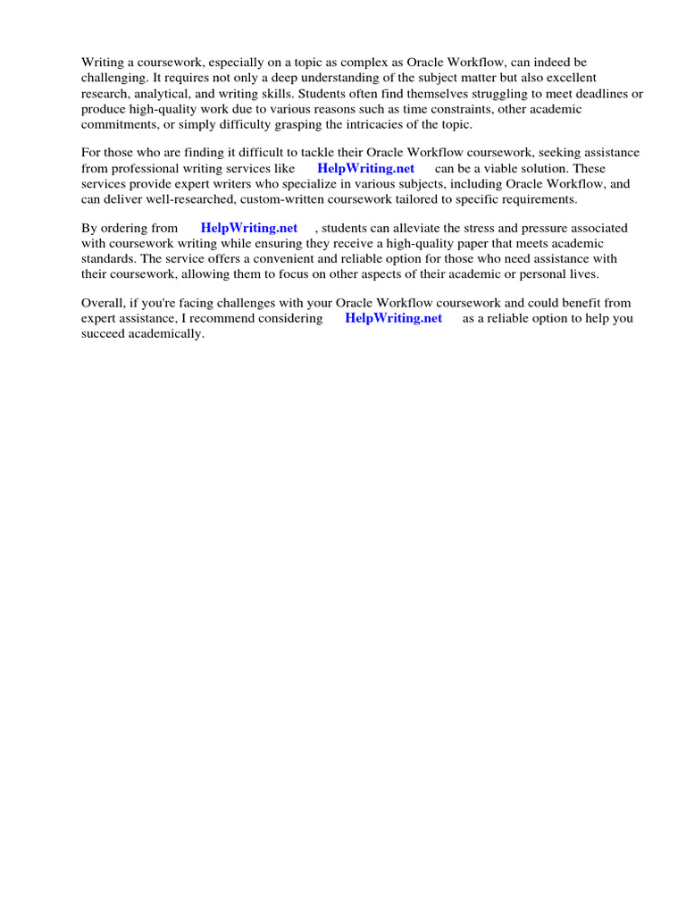 Oracle Workflow Course | PDF