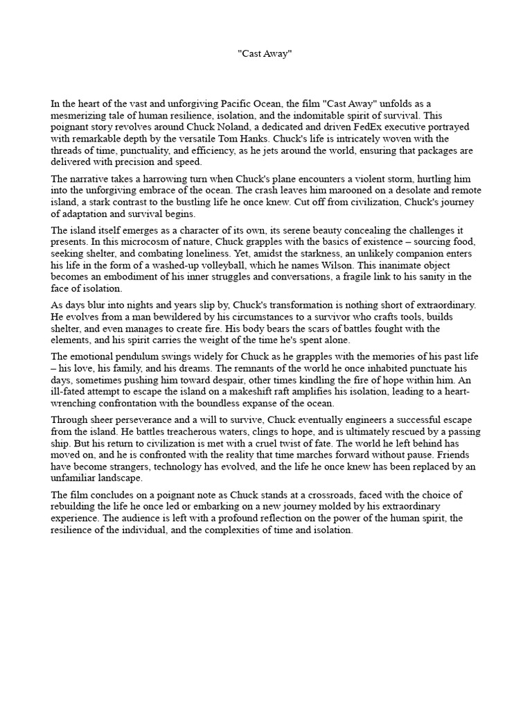 Cast Away Reading Task | Download Free PDF | Cognition | Psychological ...
