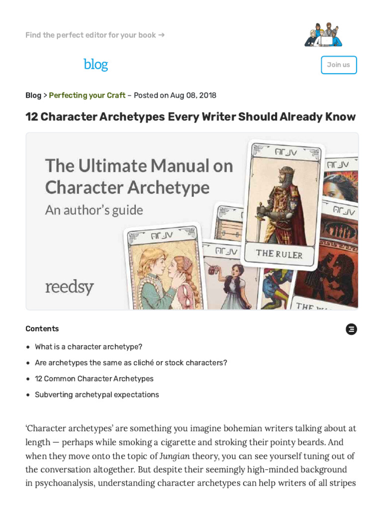 12 Essential Character Archetypes | PDF | Philosophy | General Fiction