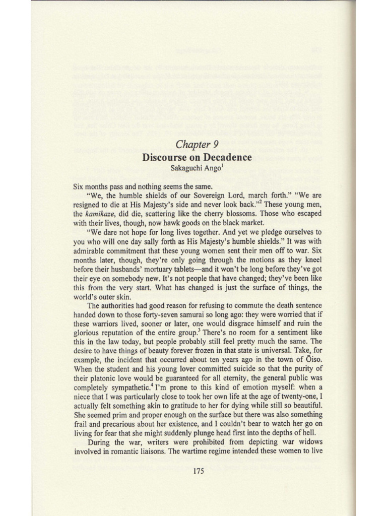 Sakaguchi Ango - Darakuron | PDF