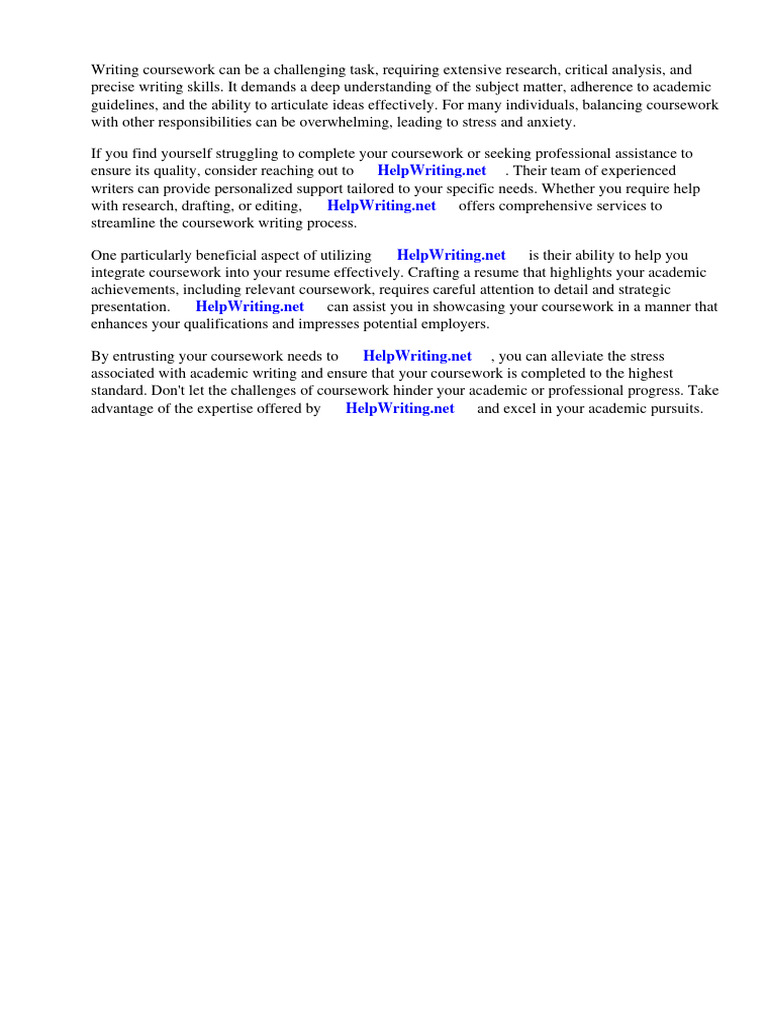 Add Coursework To Resume | PDF | Résumé | Internship