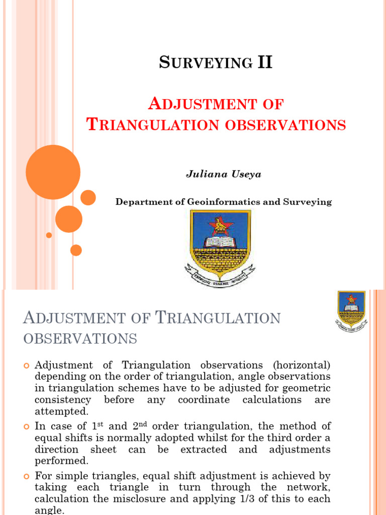 3 Angle Adjustments | PDF | Triangle | Surveying