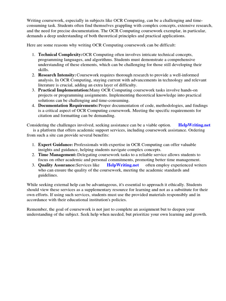 Ocr Computing Coursework Exemplar | PDF | Computing | Computer Programming Ocr Computing Coursework Exemplar | PDF | Computing | Computer Programming