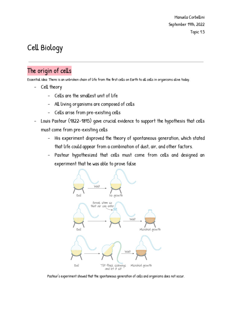 Origins of Cells and Endosymbiotic Theory | PDF | Cell (Biology ...