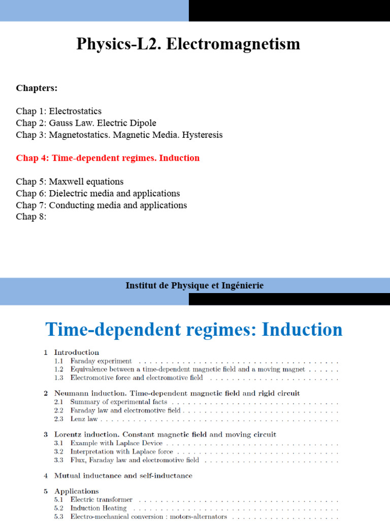 ML4 Time Dependent Mag Field | PDF | Électrotechnique | Magnétisme