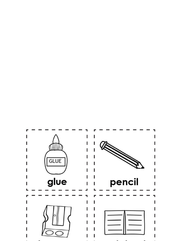 School Objects Bingo Printable PDF | PDF