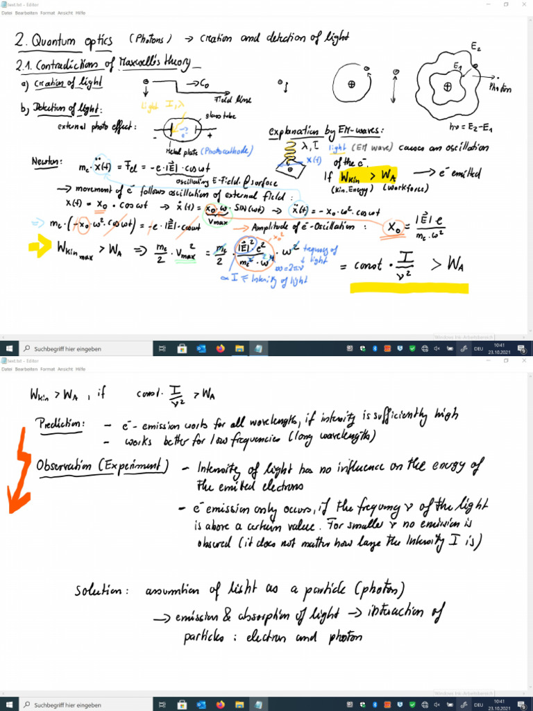 Light Particles (Photons) Emission and Absorption of Light | PDF