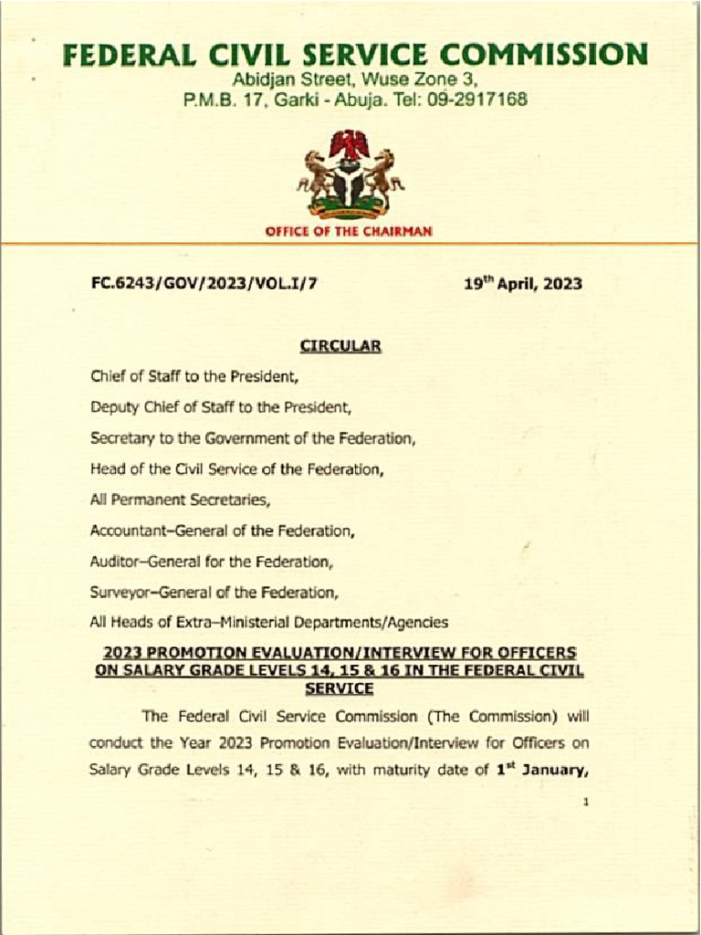 2023 Call Circular | PDF