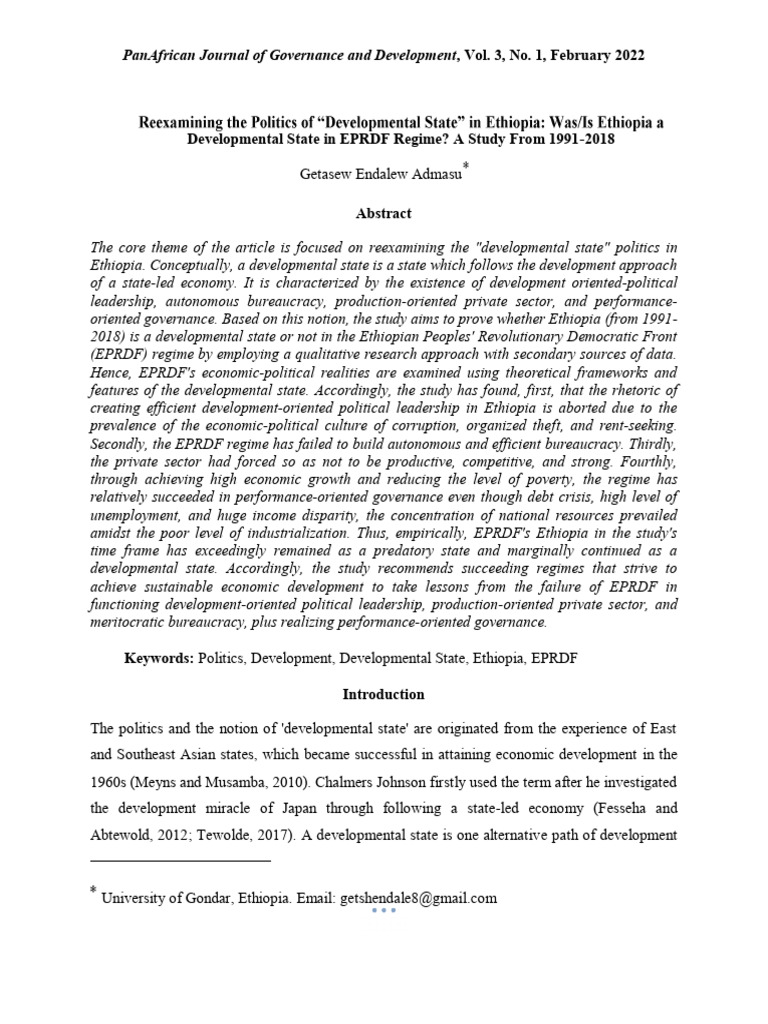 The Politics of Developmental State in E 240226 062324 | PDF | Economic ...