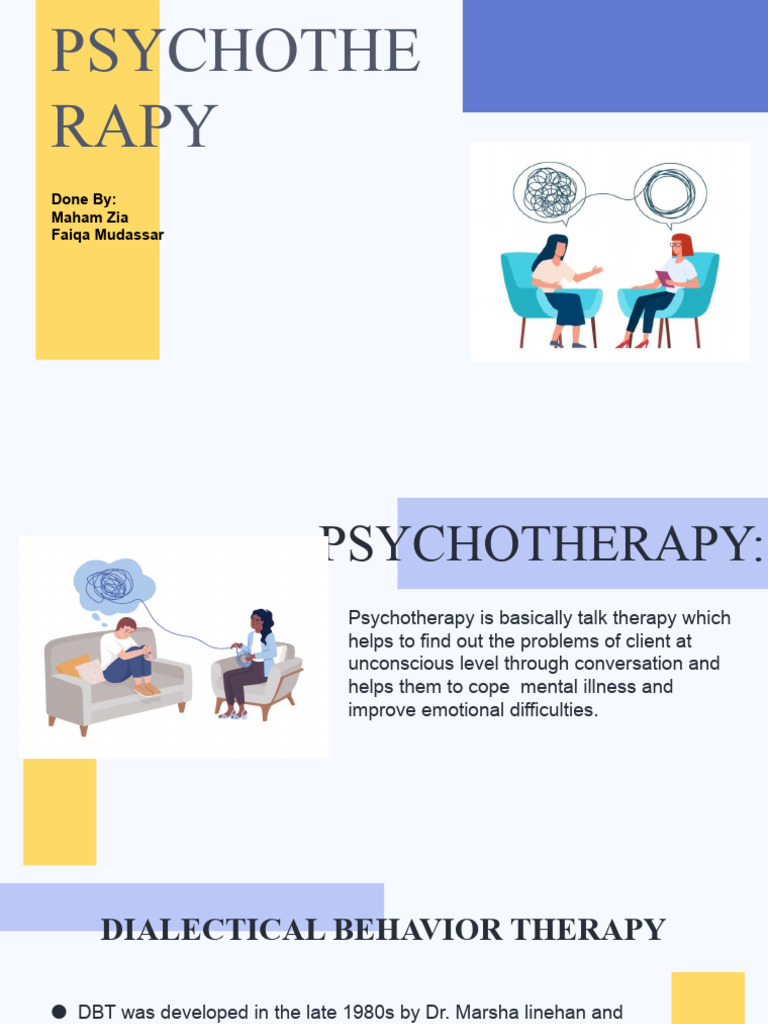 Types of Psychotherapy | PDF | Psychotherapy | Dialectical Behavior Therapy