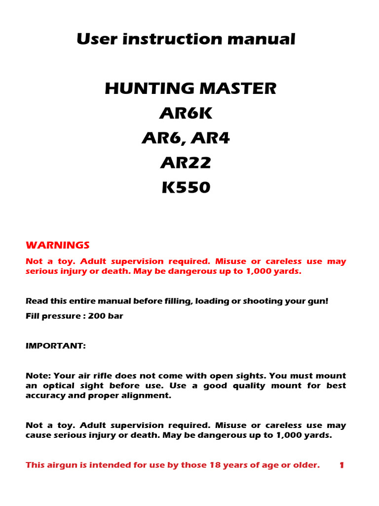 Hunting Master | PDF | Trigger (Firearms) | Ballistics