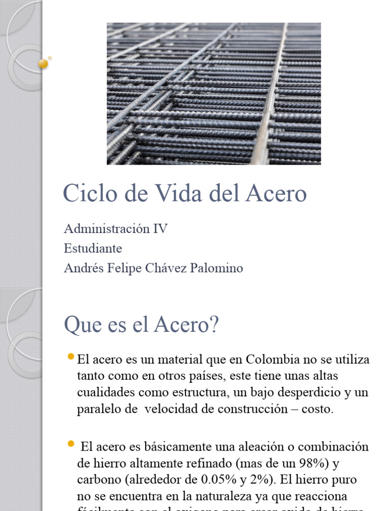 Ciclo de Vida del Acero | PDF | Arrabio | Hierro