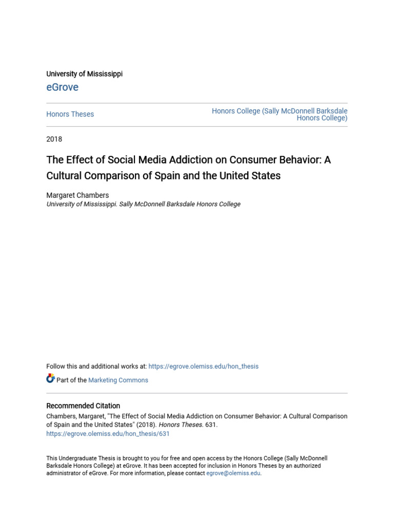 H6 @the Effect of Social Media Addiction On Consumer Behavior - A Cult ...