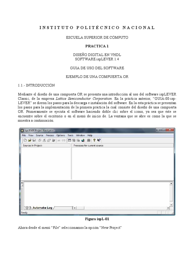 Guía de uso de ispLEVER Classic | PDF | Vhdl | Informática