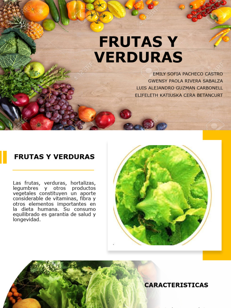 Frutas Y Verduras Pdf Vegetales Legumbre