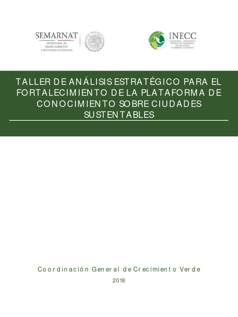 Taller de An Lisis Estrat Gico para El Fortalecimiento de La Plataforma de Conocimiento Sobre ...