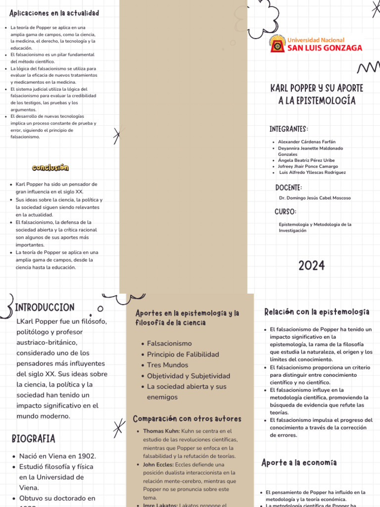 TRIPTICO | PDF | Karl Popper | Método científico