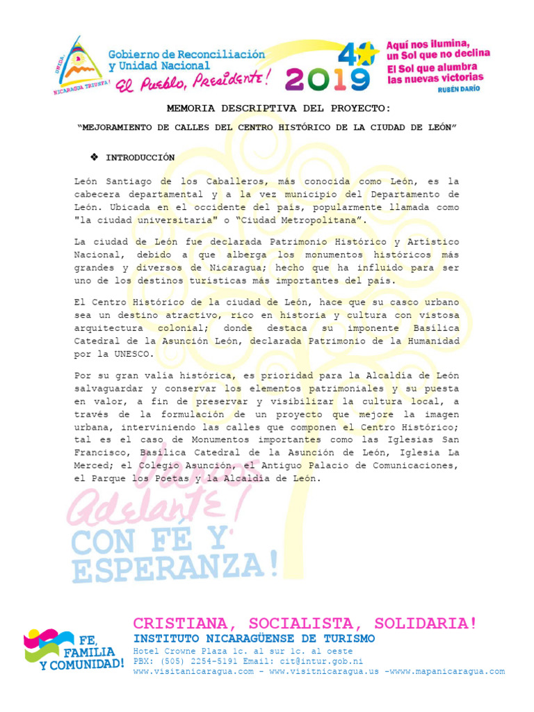 Memoria Descriptiva Proyecto Leon | PDF | Turismo | Entorno natural