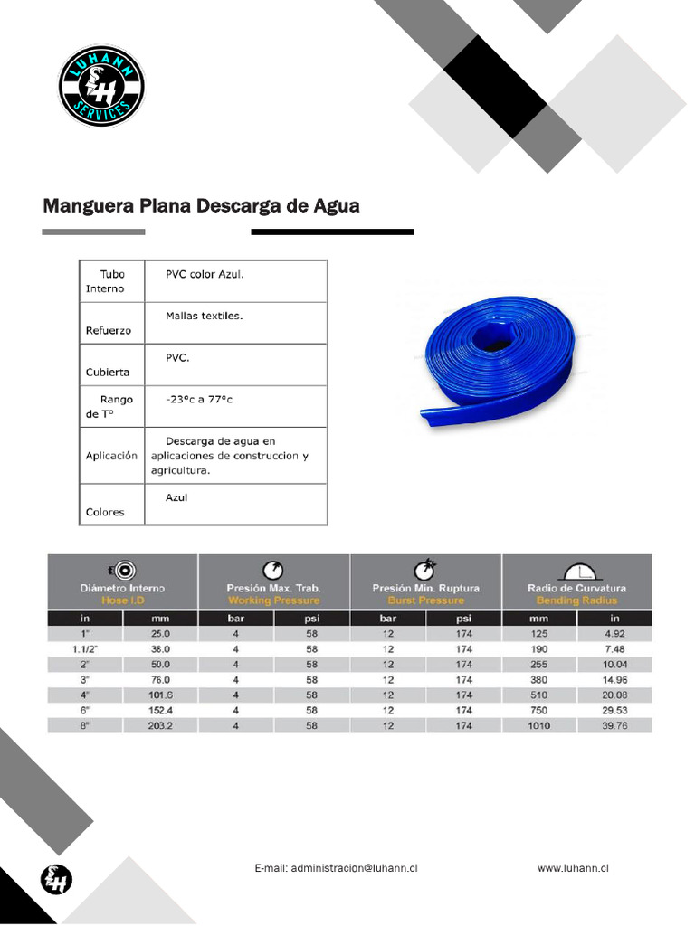Ficha Tecnica Manguera | PDF