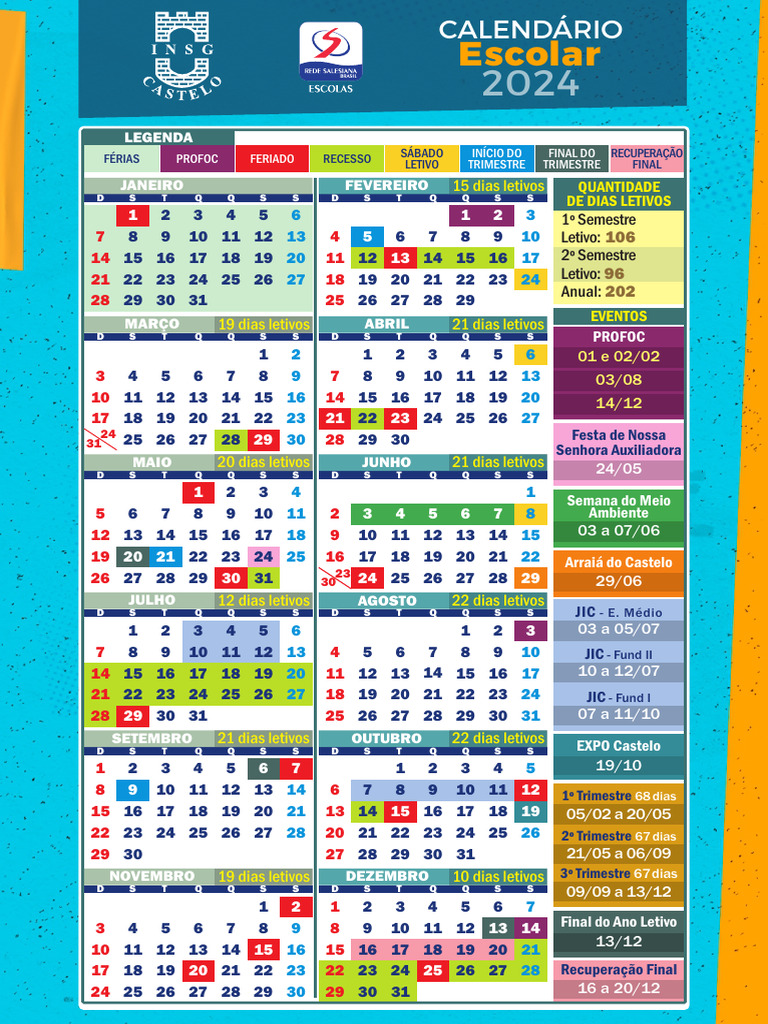 Calendario Escolar 2024 | PDF