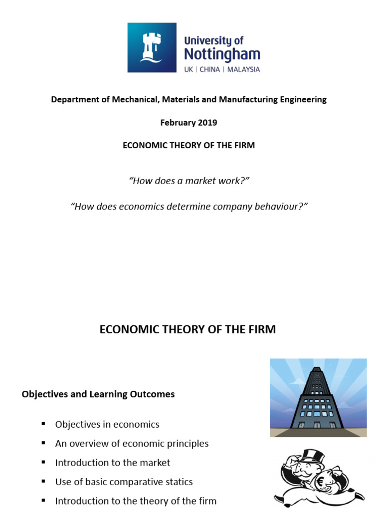 L003 - Slides - Economic Theory of The Firm | PDF | Demand | Supply And ...