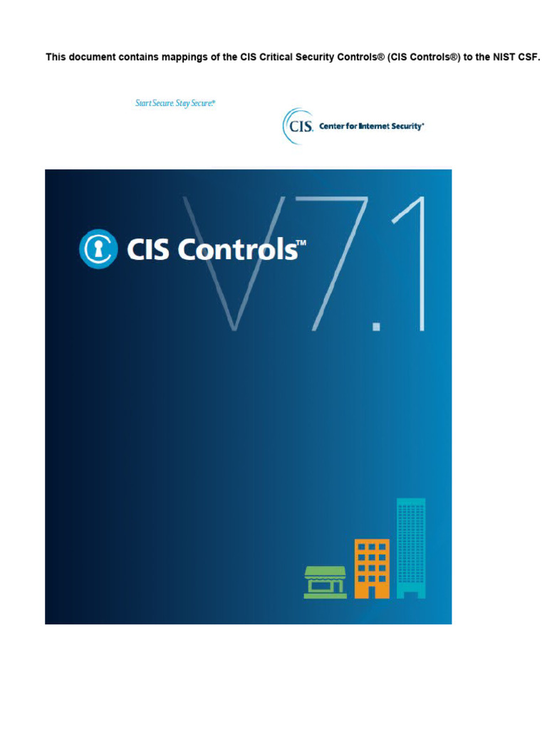 CIS Controls v7.1 Mapping To NIST CSF | PDF | Computer Network | Computer Security