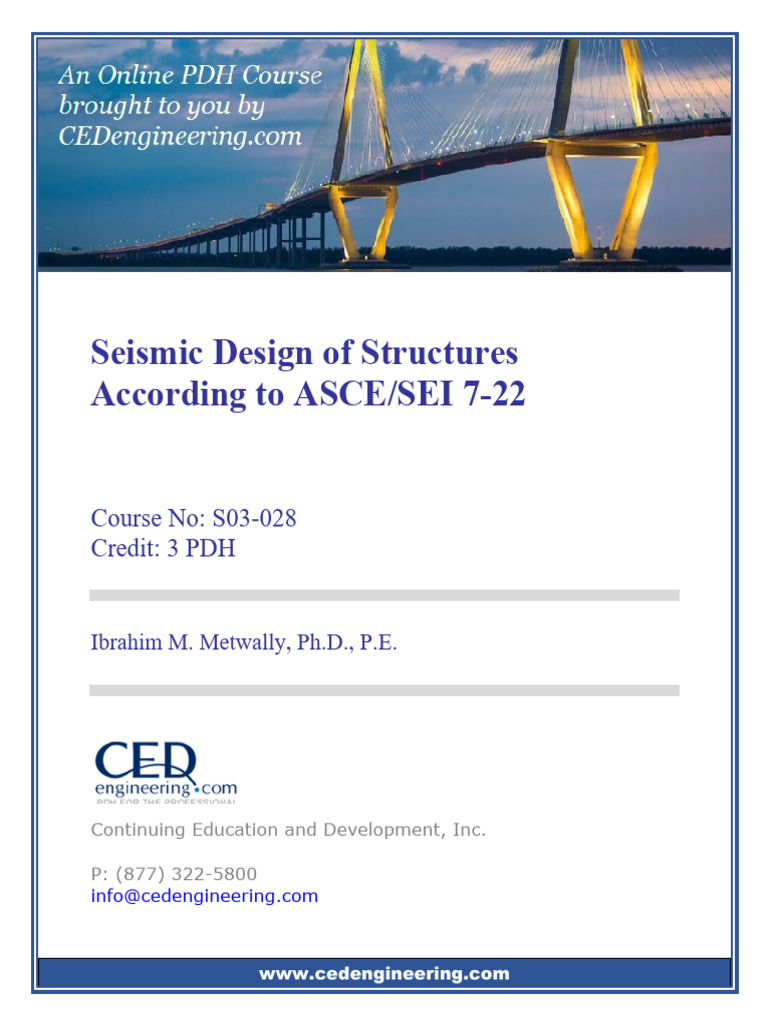 S03-028 - Seismic Design of Structures According To ASCE SEI 7-22 | PDF | Strength Of Materials ...