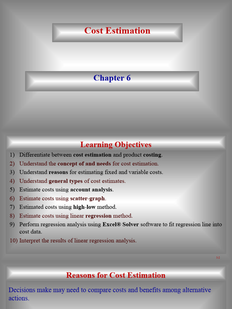 06 MFG Cost Estimation | PDF | Regression Analysis | Coefficient Of Determination