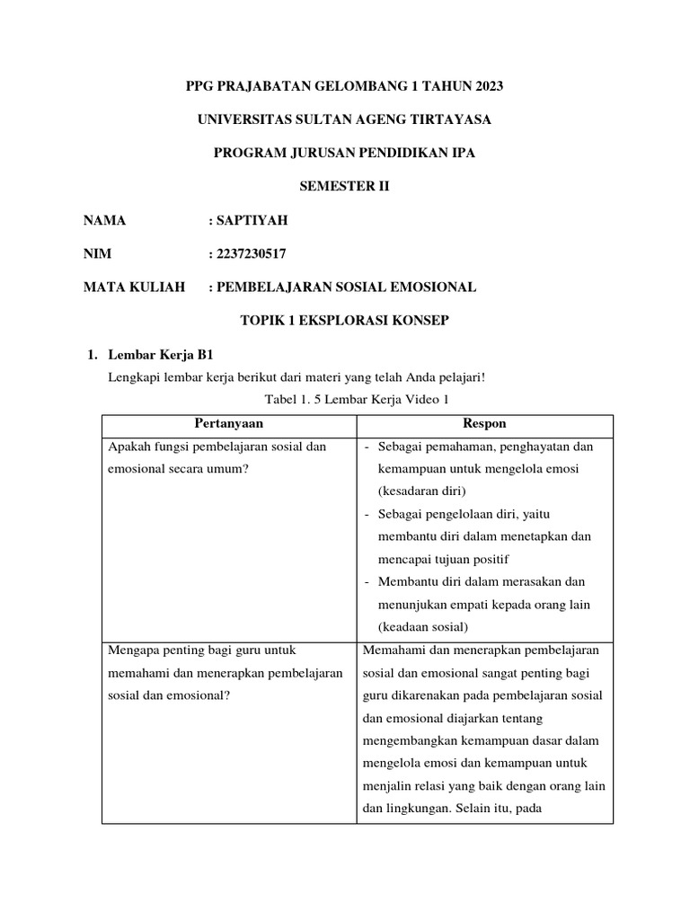 PSE T1 Eksplorasi Konsep | PDF | Karier & Perkembangan